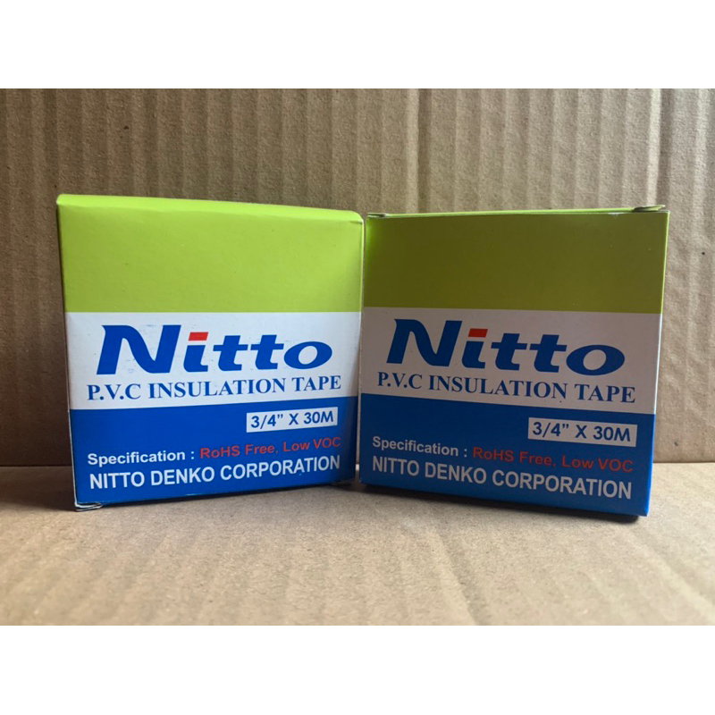 Jual ISOLASI LISTRIK NITTO PVC HITAM 3/4"x 30M ORIGINAL, ISOLASI KABEL ...