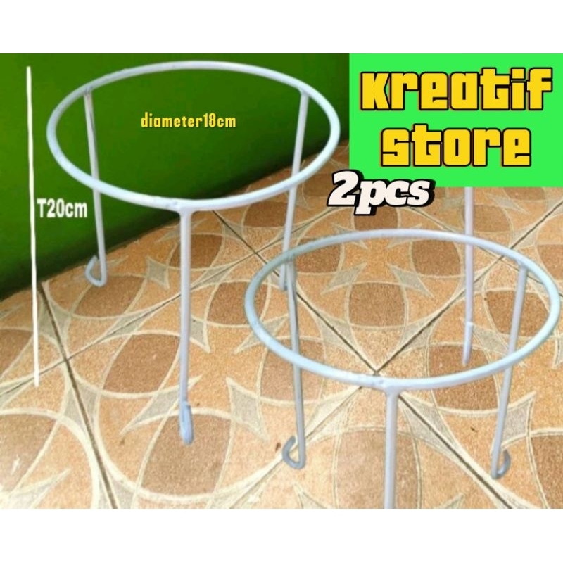 Jual Standing Pot besi diameter18./standing pot Besi2pcs | Shopee Indonesia