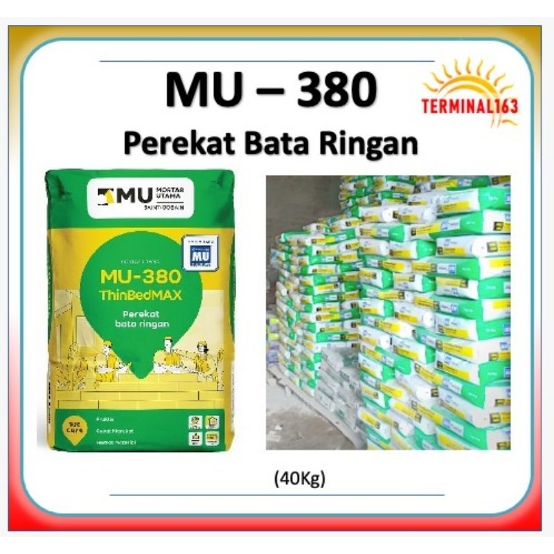 Jual mu 380 mortar lem hebel perekat bata ringan | Shopee Indonesia
