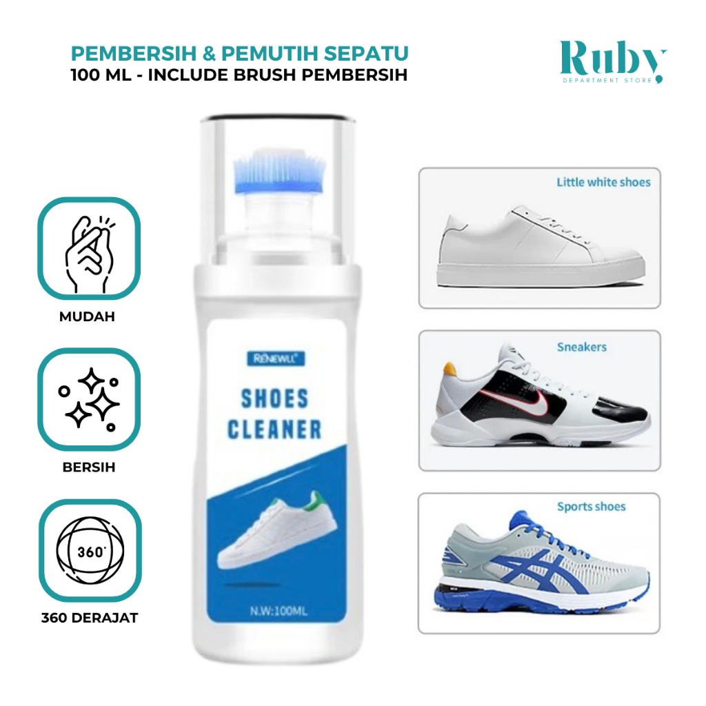 Jual Semir Sepatu Putih Cairan Pembersih Sepatu Putih White Shoes ...