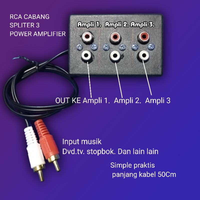 Jual kabel audio rca paralel 3 cabang | Shopee Indonesia