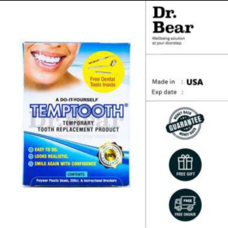 Jual PENAMBAL GIGI 2G-TEMPTOOTH GIGI PALSU 2G-TEMPORAY TOOTH REPAIR KIT ...
