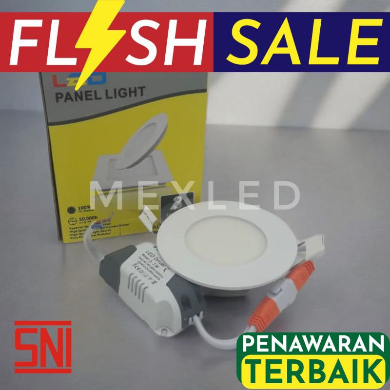 Jual DOWNLIGHT PANEL, LAMPU LED MURAH, LED PANEL 3W BULAT - SINAR ...