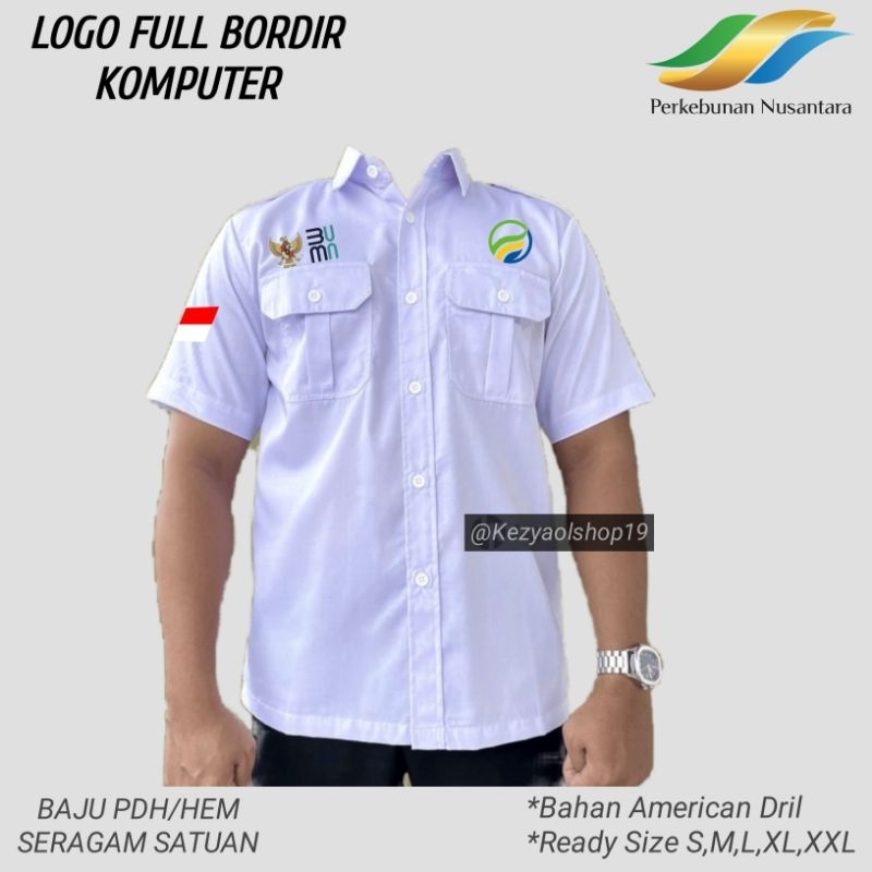 Jual Baju Kemeja Logo PERKEBUNAN NUSANTARA - Seragam Full Bordir | Shopee Indonesia