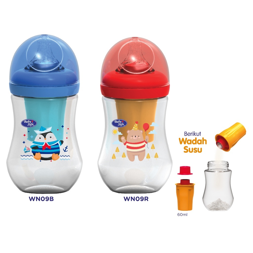 Jual Baby Safe Feeding Bottle with Milk Powder Container Botol Susu ...