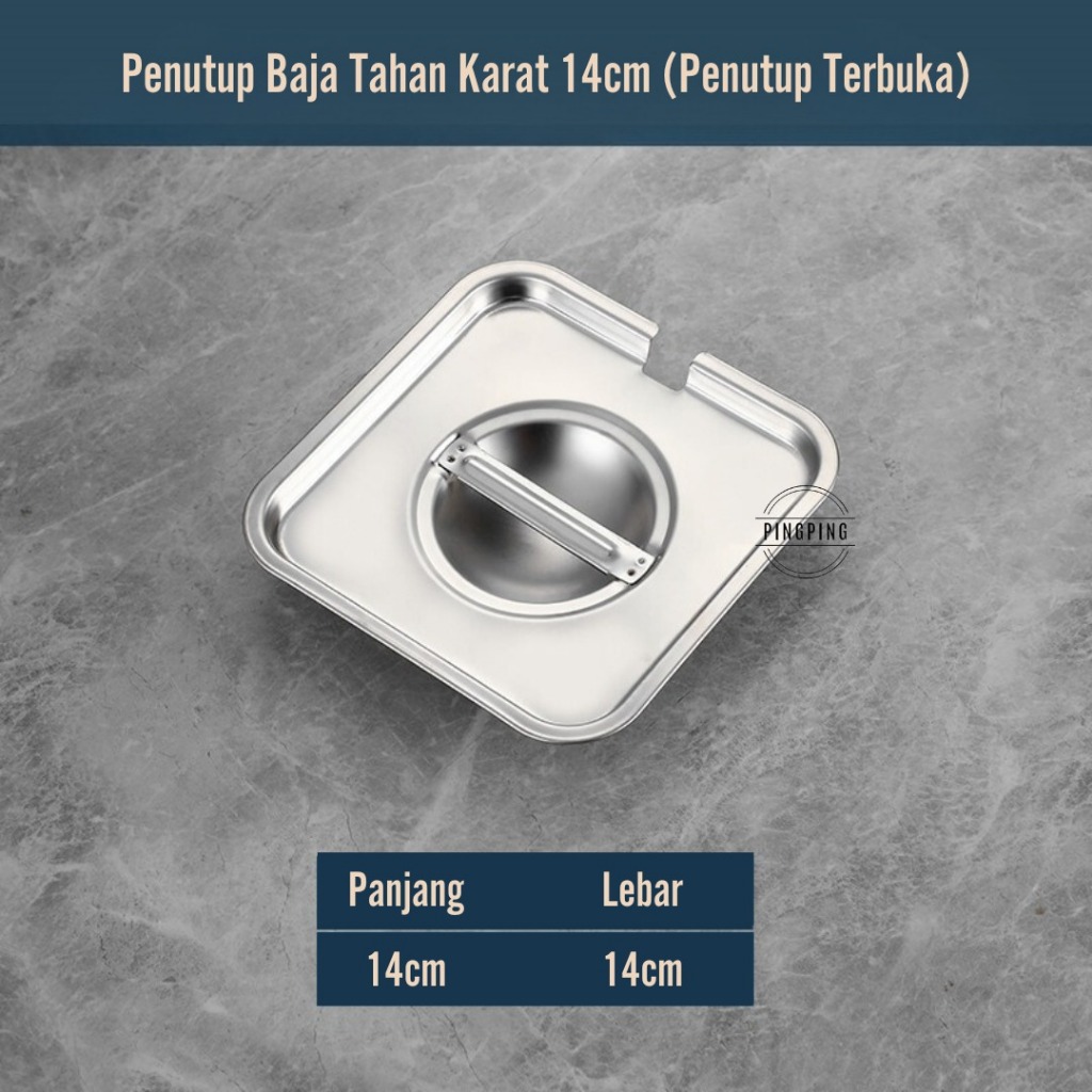 Jual Box souce Stainless Steel Persegi + Tutup / Food Container Saus ...