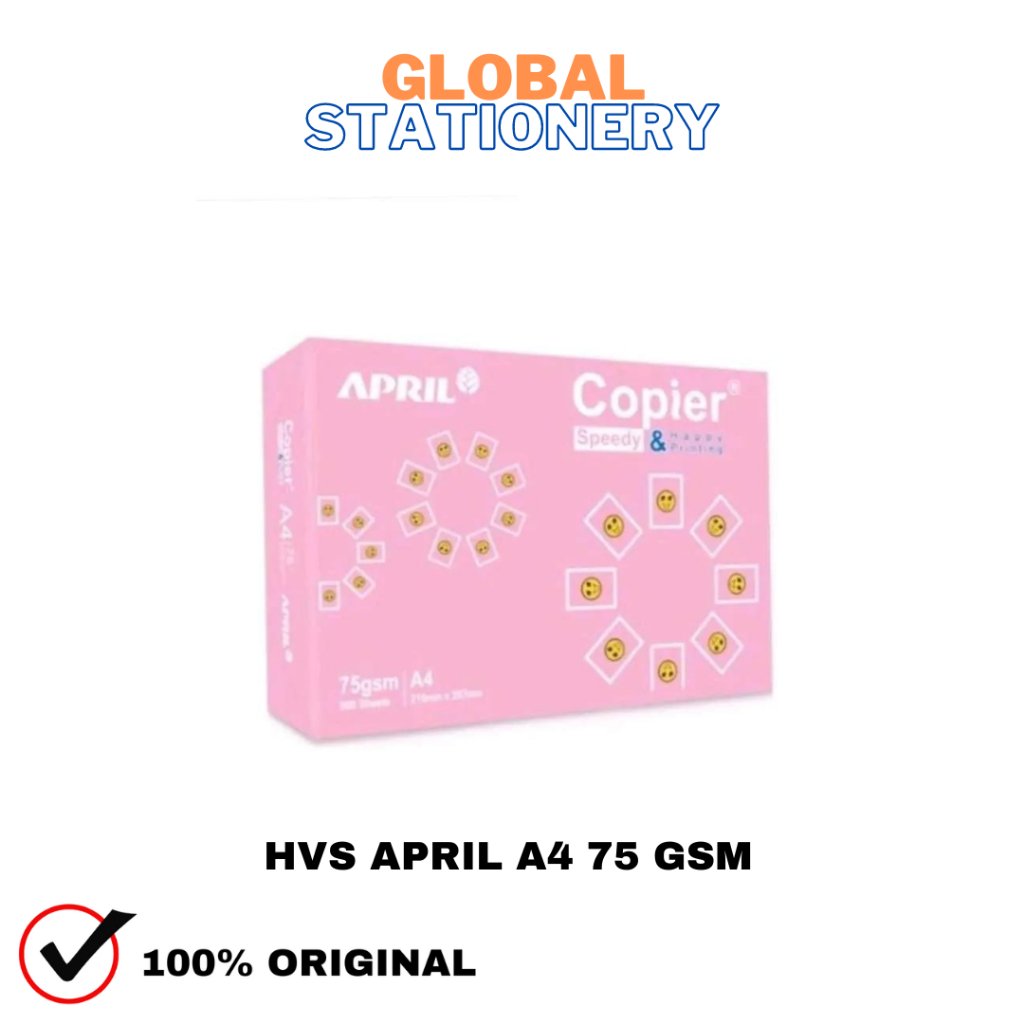 Jual KERTAS HVS KERTAS PRINTING APRIL HAPPY A4 75GSM | Shopee Indonesia