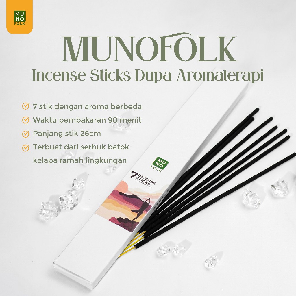Jual MUNOFOLK Incense Sticks Dupa Aromaterapi 7 Pcs Dengan Aroma ...