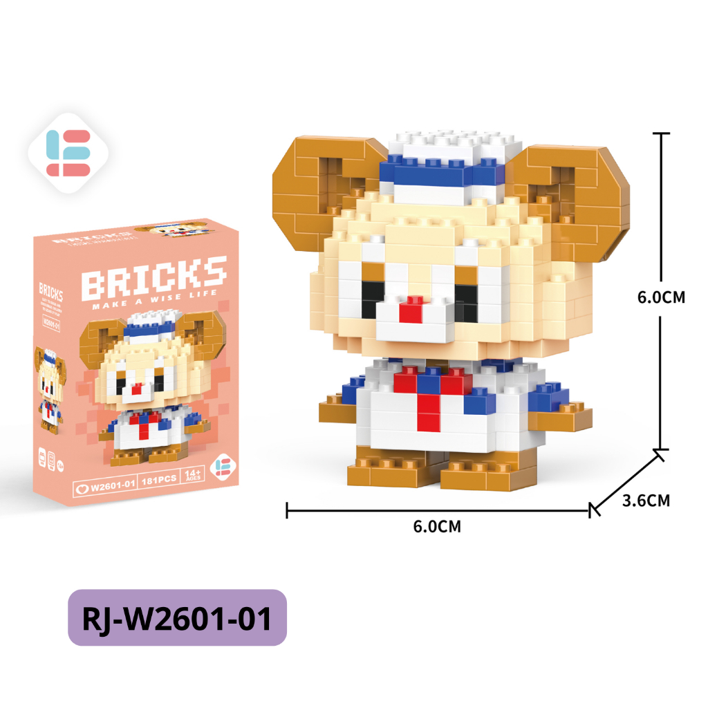 Jual DIY Susun Blok Bangunan Mini Kartun Bricks DIY Mainan Balok Nano ...