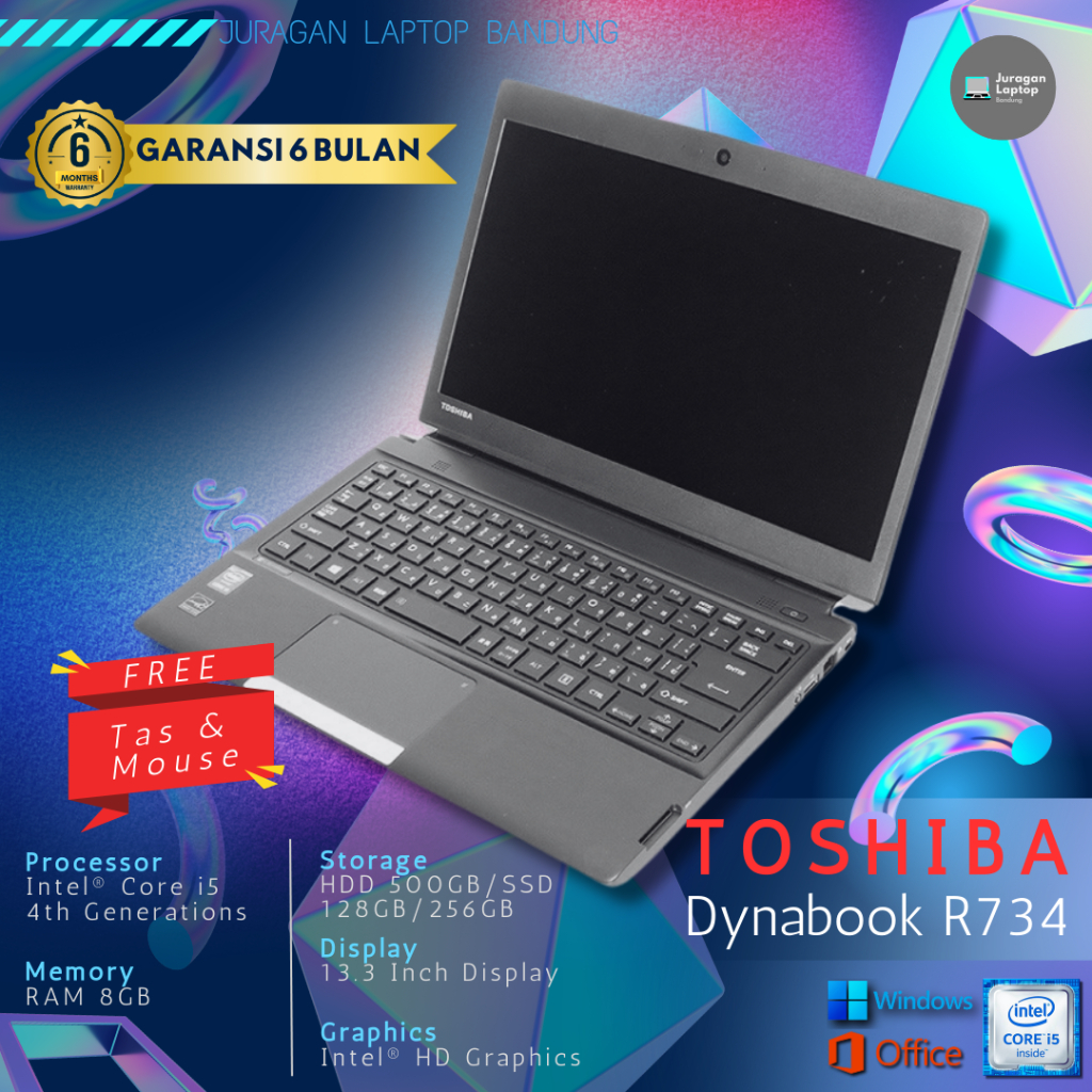 Jual Toshiba Dynabook R734, Intel Core i5 Gen 4, RAM 8GB, 13.3 Inchi ...