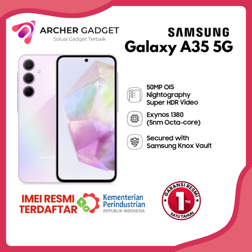 Jual Samsung Galaxy A35 5G 8/128GB 8/256GB RAM 8GB ROM 128GB 256GB FHD+ Super Amoled Screen NFC ...