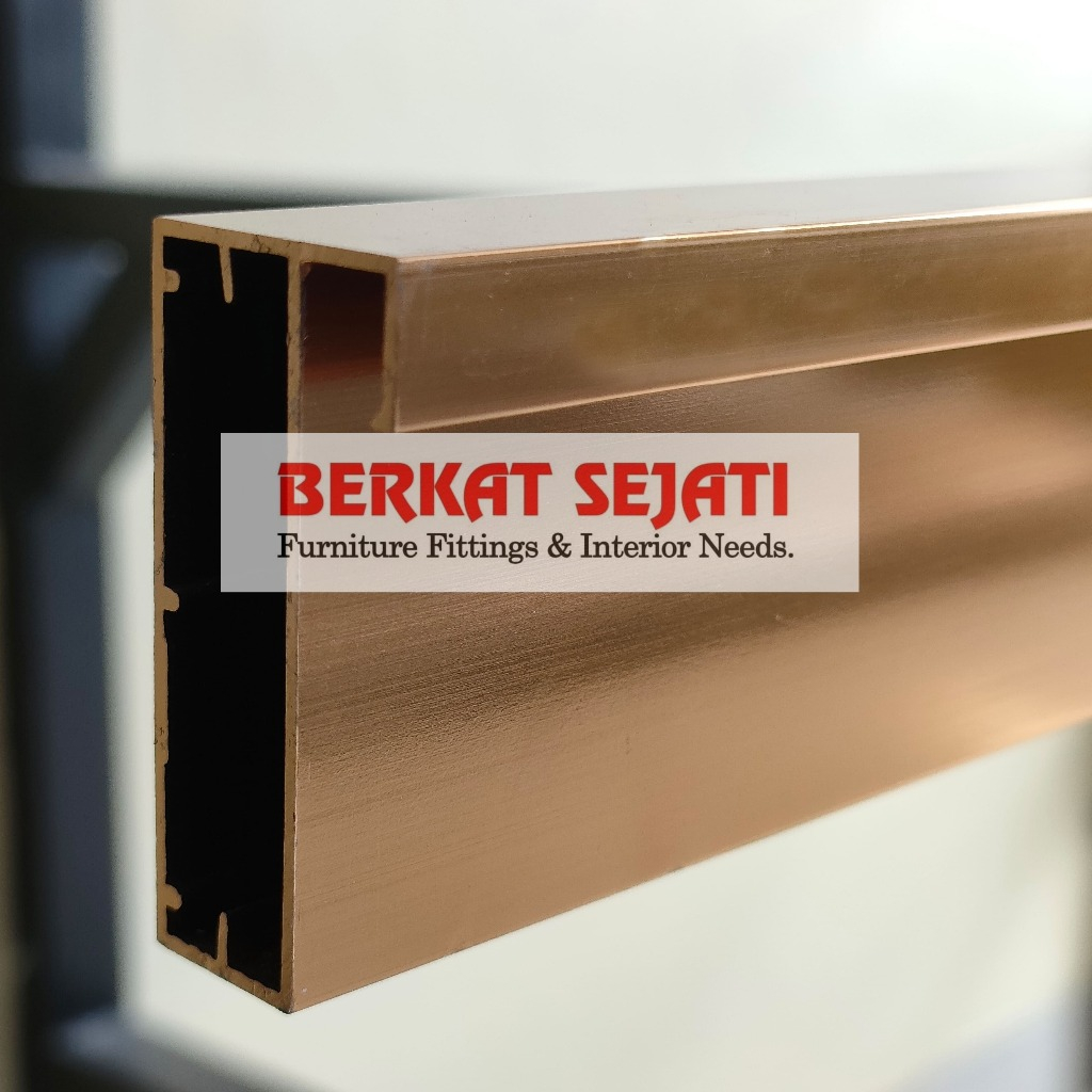 Jual Profil Bingkai Frame Kaca Lemari Kitchen Aluminium FA 128 GOLD ...