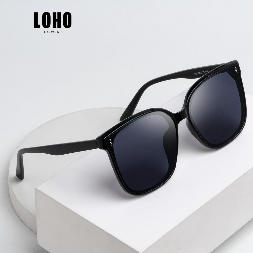 Jual Loho Kacamata Hitam Kotak Anti Radiasi Uv400 Sunglasses Fashion Pria Wanita 201 | Shopee ...