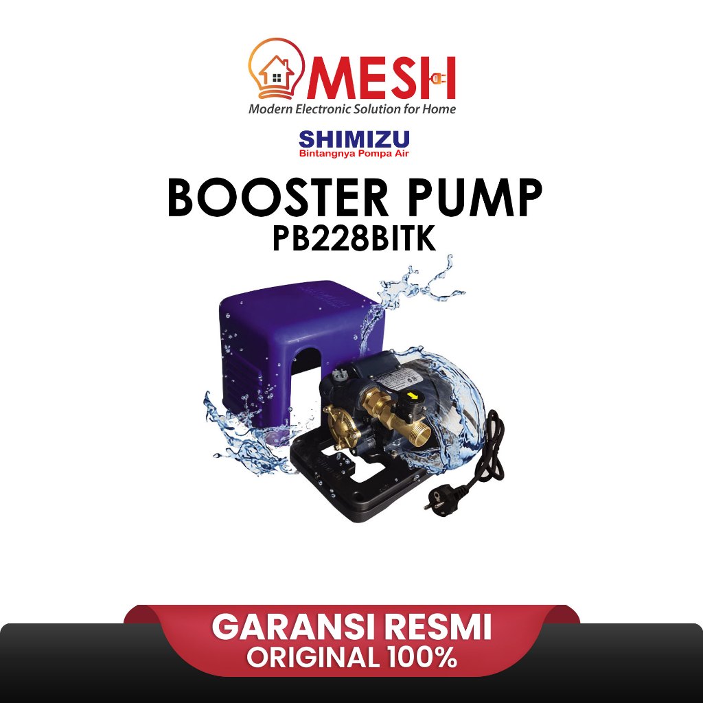 Jual Shimizu PB228BITK - Bosster Pompa Auto Flow Switch 40L/min + Kabel ...