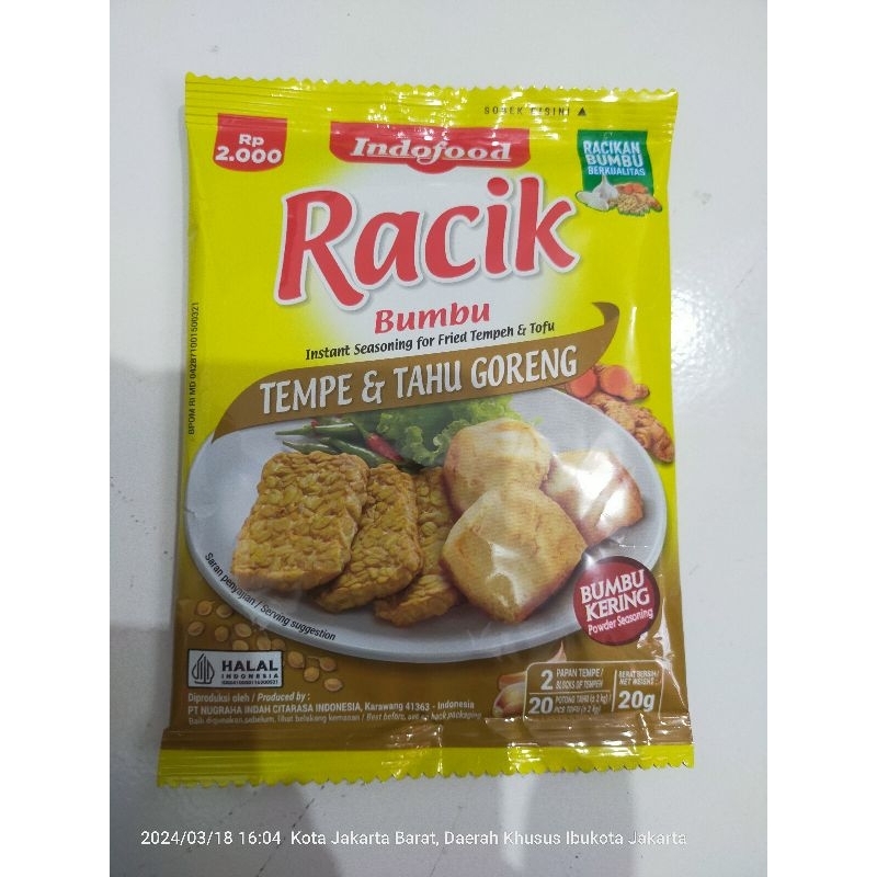 Jual INDOFOOD RACIK TAHU DAN TEMPE GORENG 20 gr | Shopee Indonesia
