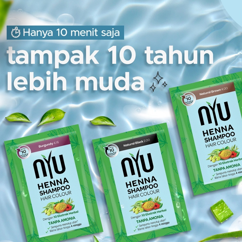 Jual NYU Henna Shampoo Hair Color Sachet | Semir Rambut GODREJ | Shopee ...