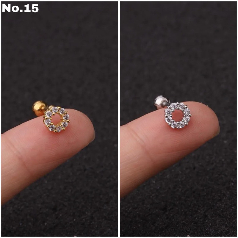 Jual Anting tindik piercing earrings stainless stell anti karat dan ...