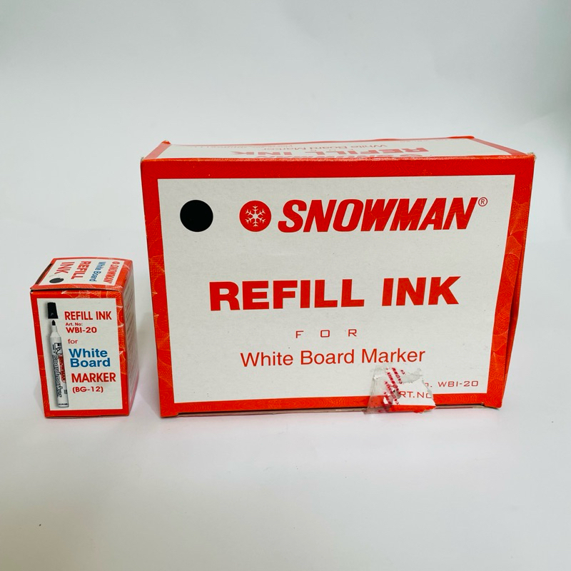 Jual SNOWMAN Tinta Spidol Refill Ink Black Whiteboard | Shopee Indonesia