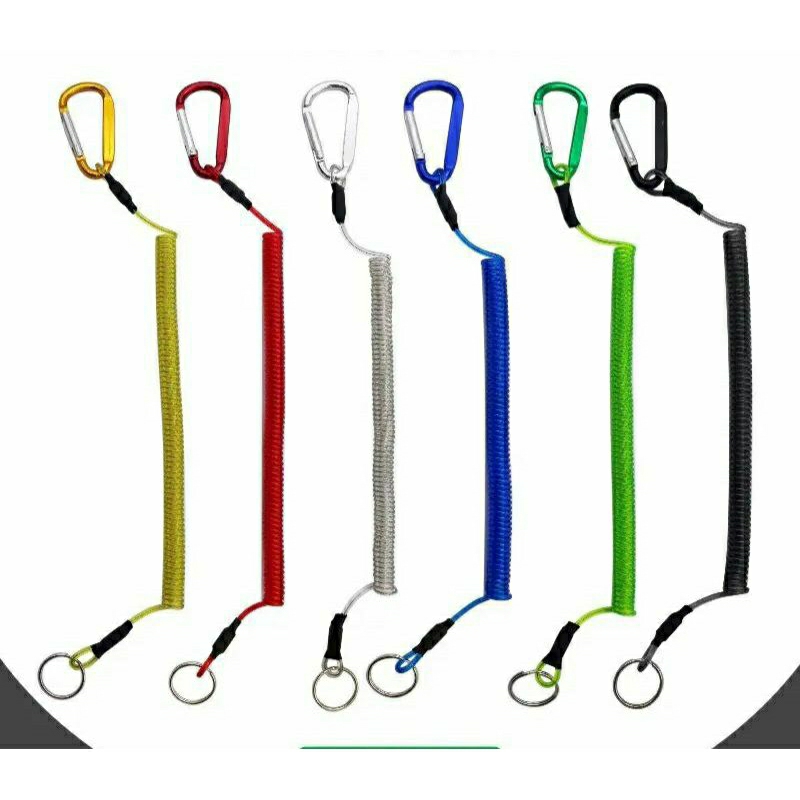 Jual Lanyard/Tali spiral wire sling baja lapis karet pengaman benda ...