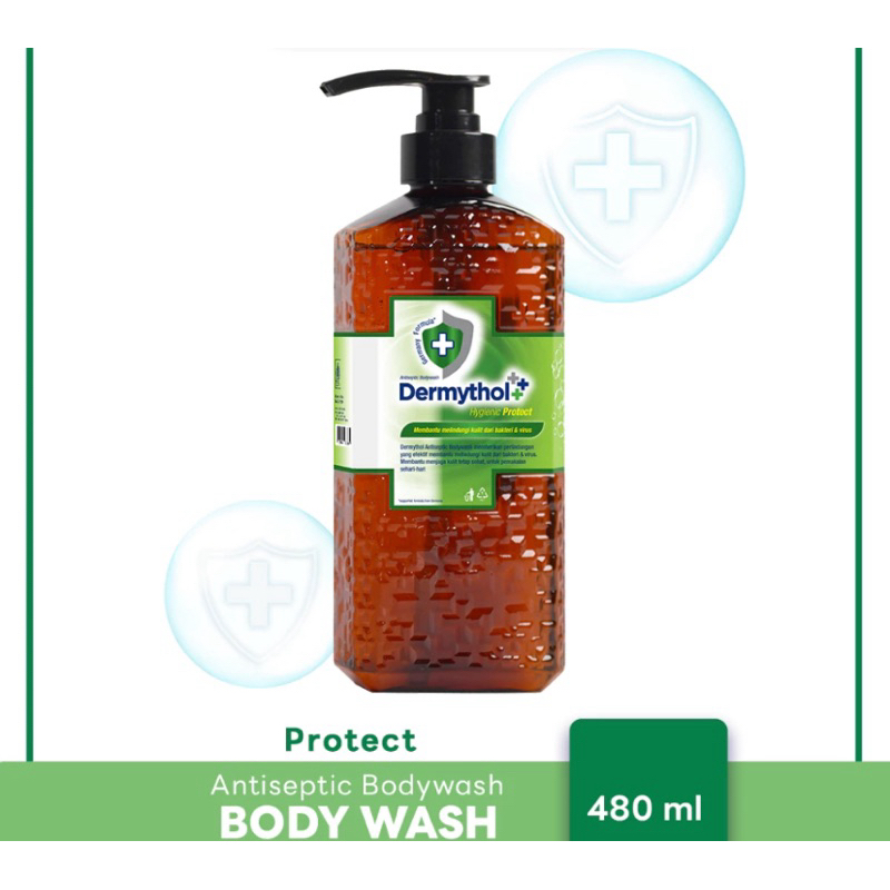 Jual Dermythol Antiseptic Body Wash Hygienic Protect Pump 480ml | Shopee Indonesia