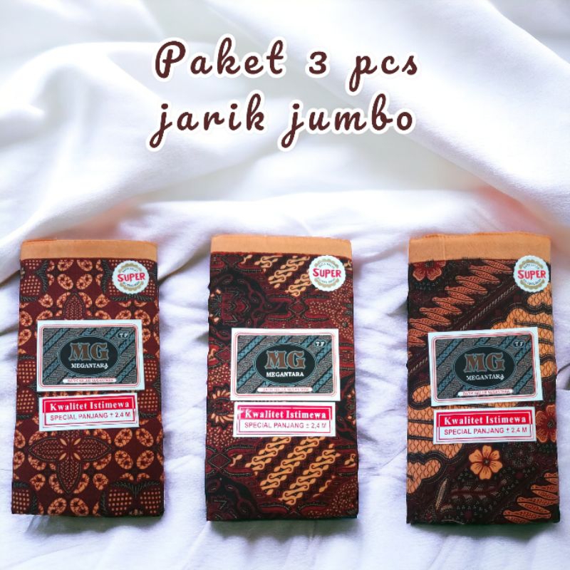Jual PAKET HEMAT 3 PCS KAIN JARIK JUMBO PANJANG 240 LEBAR 110/KAIN JARIK MEGANTARA HALUS DAN ...