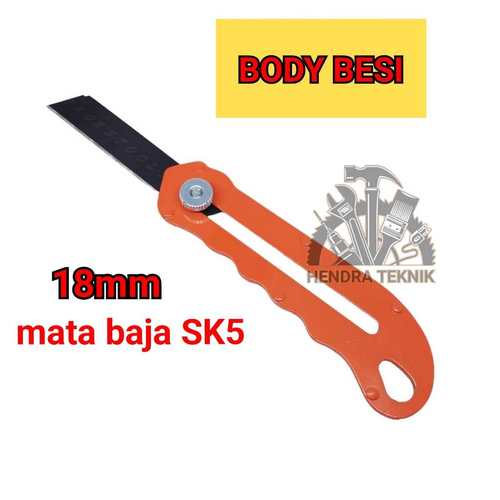 Jual PISAU SILET CUTTER MURAH KATER 18mm BODY BESI SILET CUTTER BESAR ...
