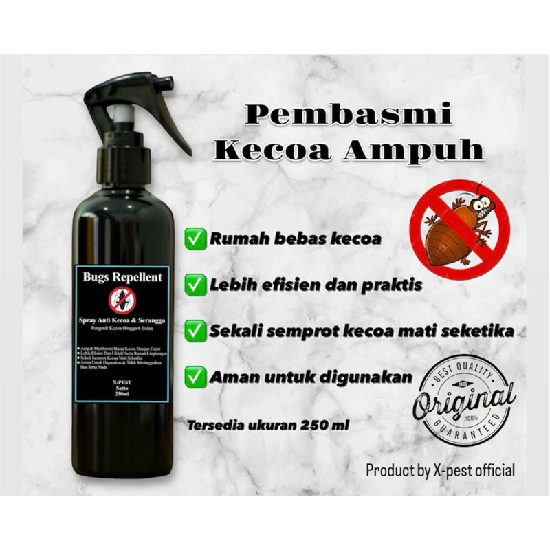 Jual Pengusir Kecoa Ampuh | Bugs Repellent | Spray Pengusir / Pembasmi Kecoa | Cairan Pembasmi ...