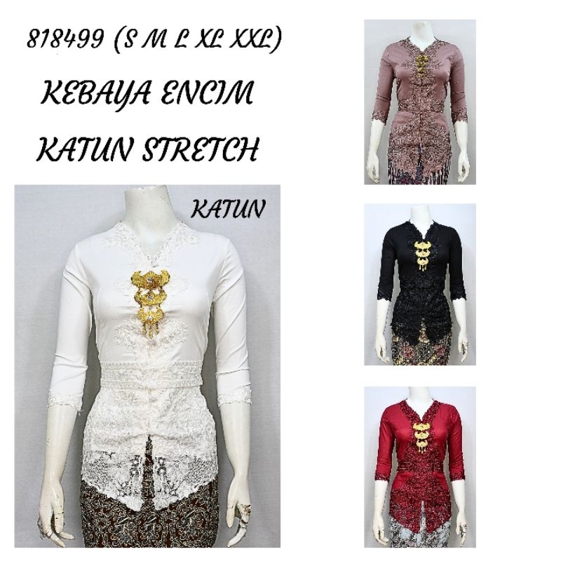 Jual Indah ABAYA KEBAYA ENCIM MODERN LENGAN 7/8 KATUN STRETCH KEBAYA ...