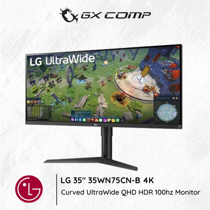 Jual LG 35" 35WN75CN-B 4K Curved UltraWide QHD HDR 100hz Monitor ...