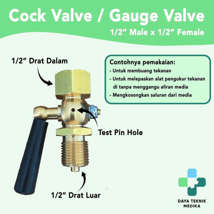 Jual Pressure Gauge Cock Valve 1/2" - Test Valve | Shopee Indonesia