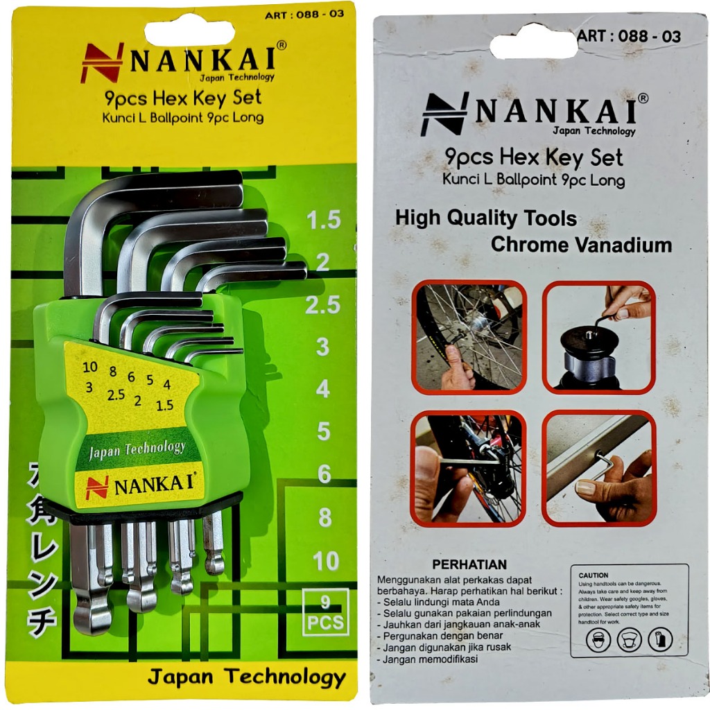 Jual Kunci L Ballpoint Standar Long 9 Pc Nankai(03) | Shopee Indonesia
