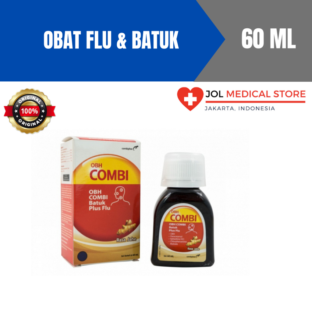 Jual Obat batuk OBH COMBI BATUK FLU JAHE 60 ML | Shopee Indonesia