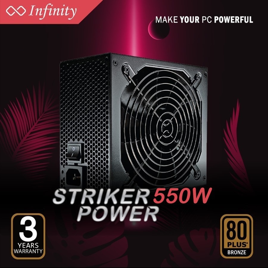 Jual PSU Infinity 550Watt - Bronze 80+ Power Supply 550w Infinity Striker | Shopee Indonesia