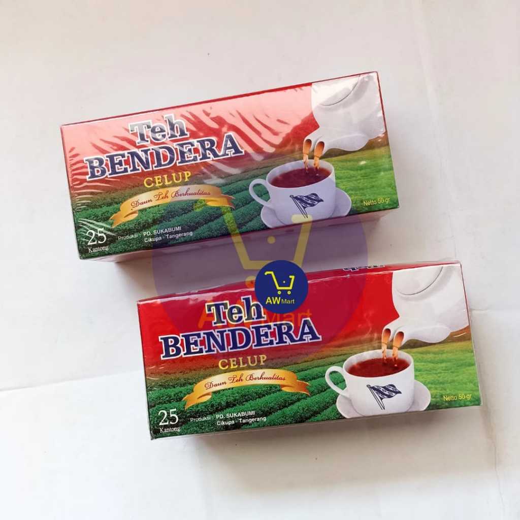 Jual TEH CELUP BENDERA BOX 50 GRAM ISI 25 KANTONG - TEH CAP BENDERA BOX ...