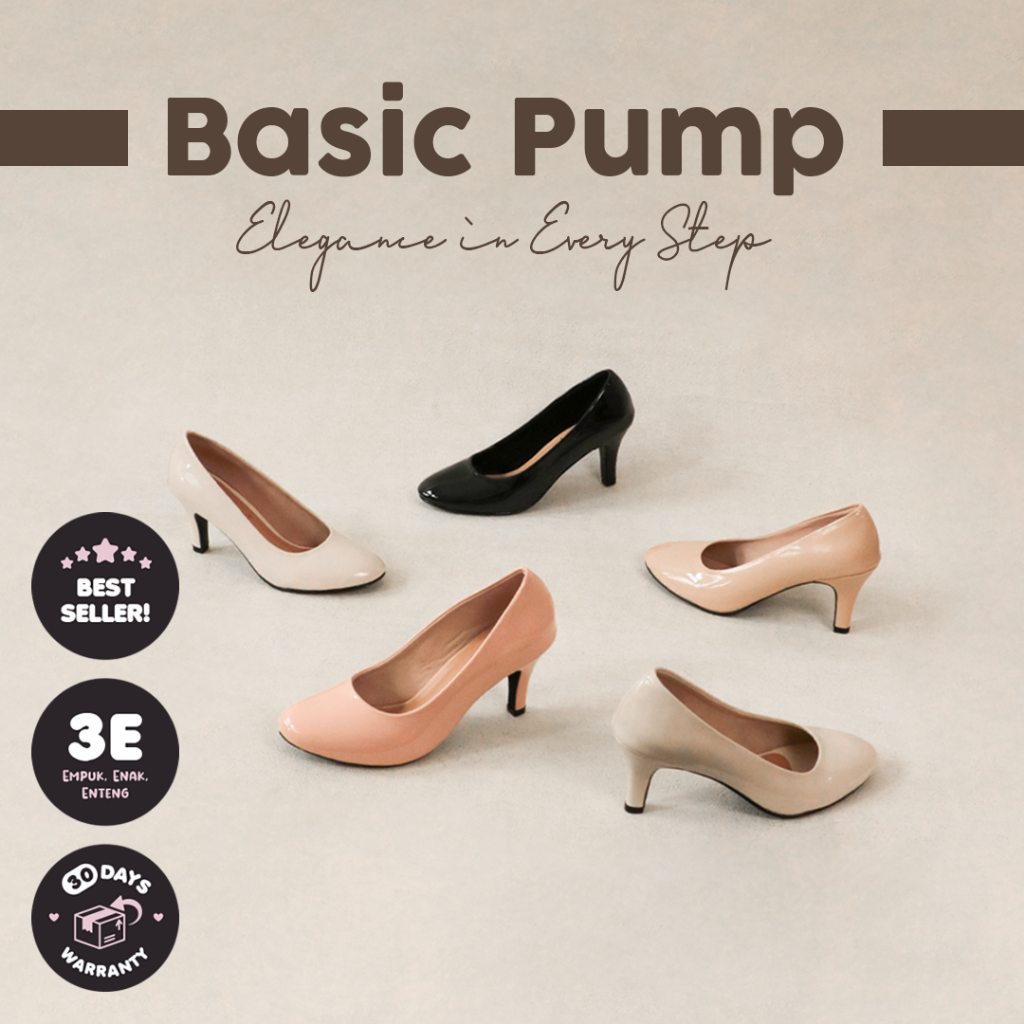 Jual Alivelovearts Basic Pump Pantofel Heels 7cm Hak Runcing Shoes ...