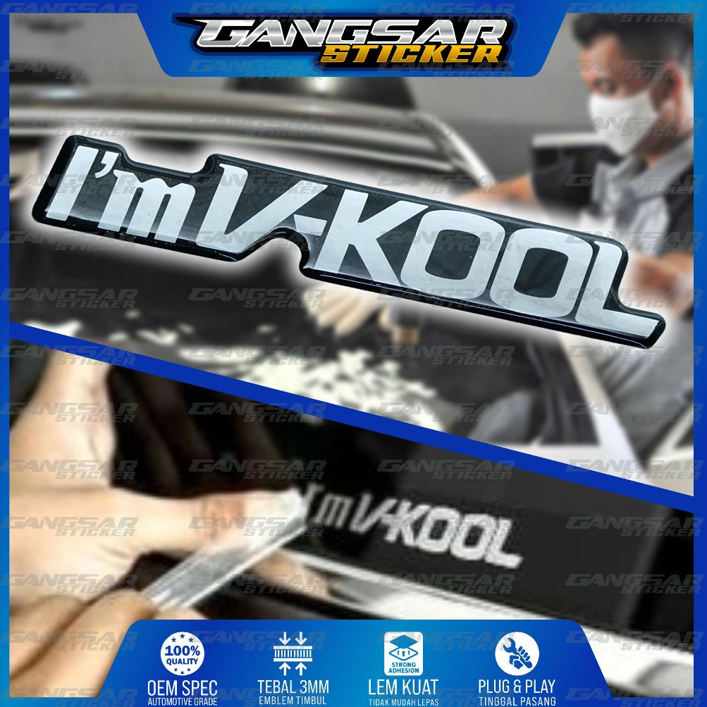 Jual Emblem Timbul vkool / Stiker logo vkool / Stiker timbul im vkool | Shopee Indonesia