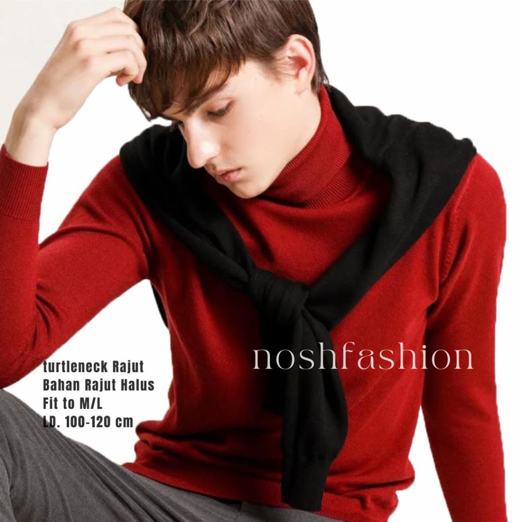 Jual Sweater Rajut pria korea Turtleneck Pria Rajut Murah / Knitting ...