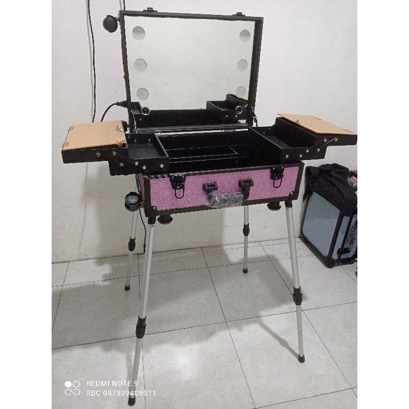 Jual koper make up mua beautycas 50cm komplit musik bluetooth kaki 4 ...