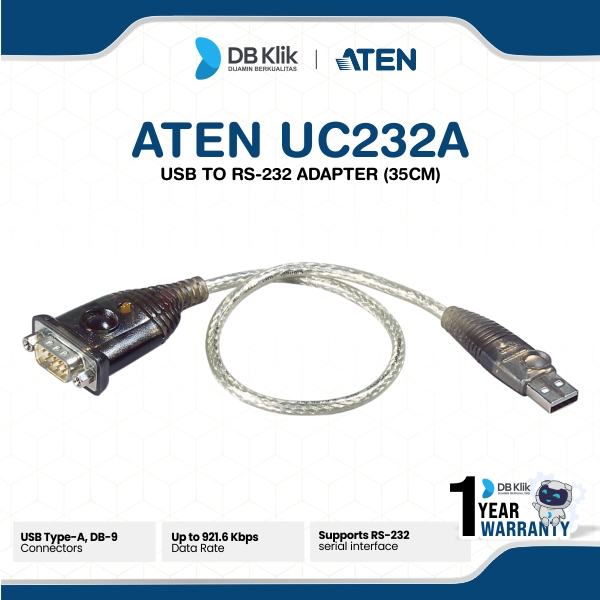 Jual Aten UC232A Adapter Usb to Serial RS-232 Converter (35cm) | Shopee ...