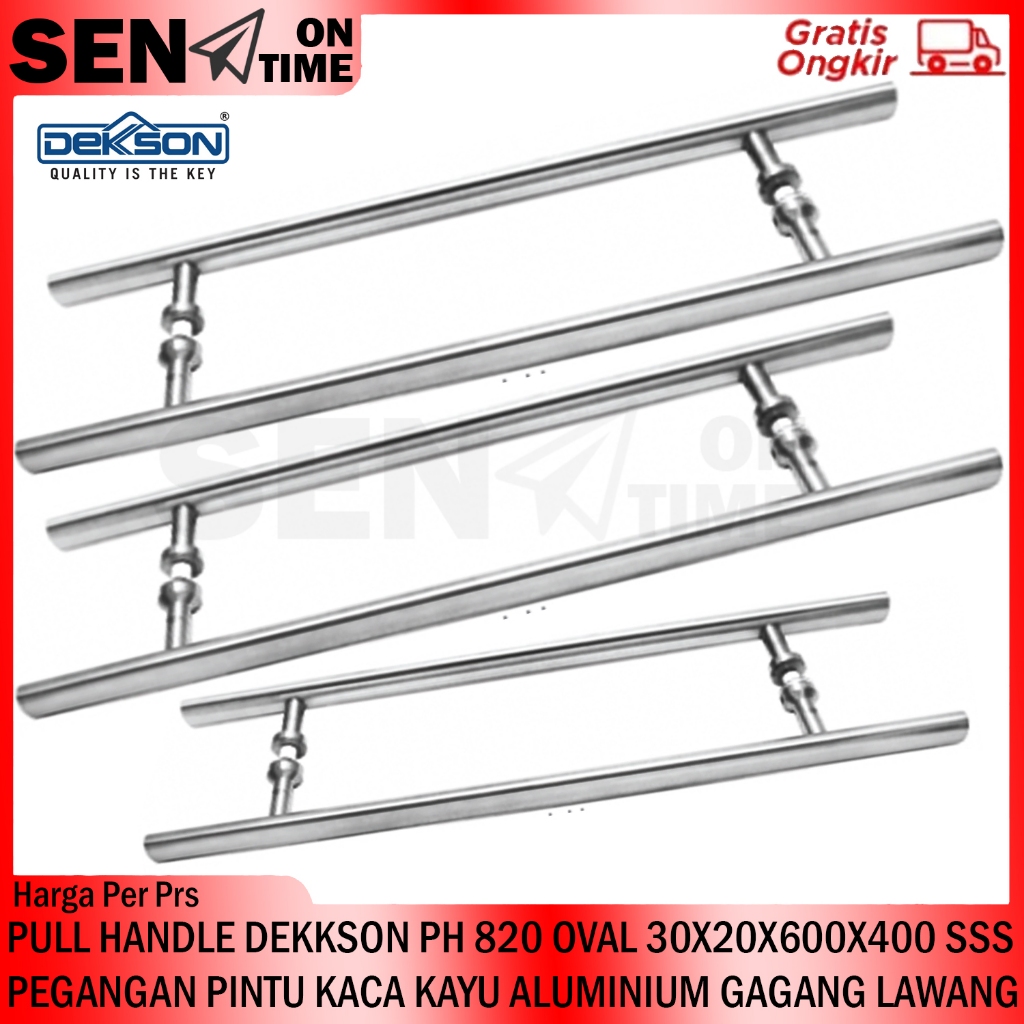 Jual PULL HANDLE DEKKSON PH 820 OVAL 30X20X600X400 SSS PEGANGAN PINTU KACA KAYU ALUMINIUM GAGANG ...