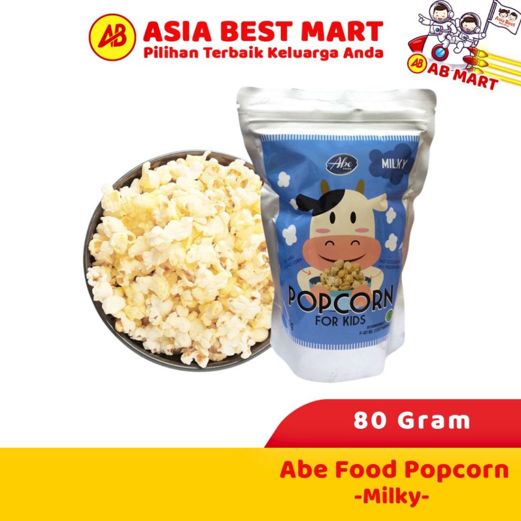 Jual Abe Food Popcorn Milky 80 Gr Snack Anak | Shopee Indonesia