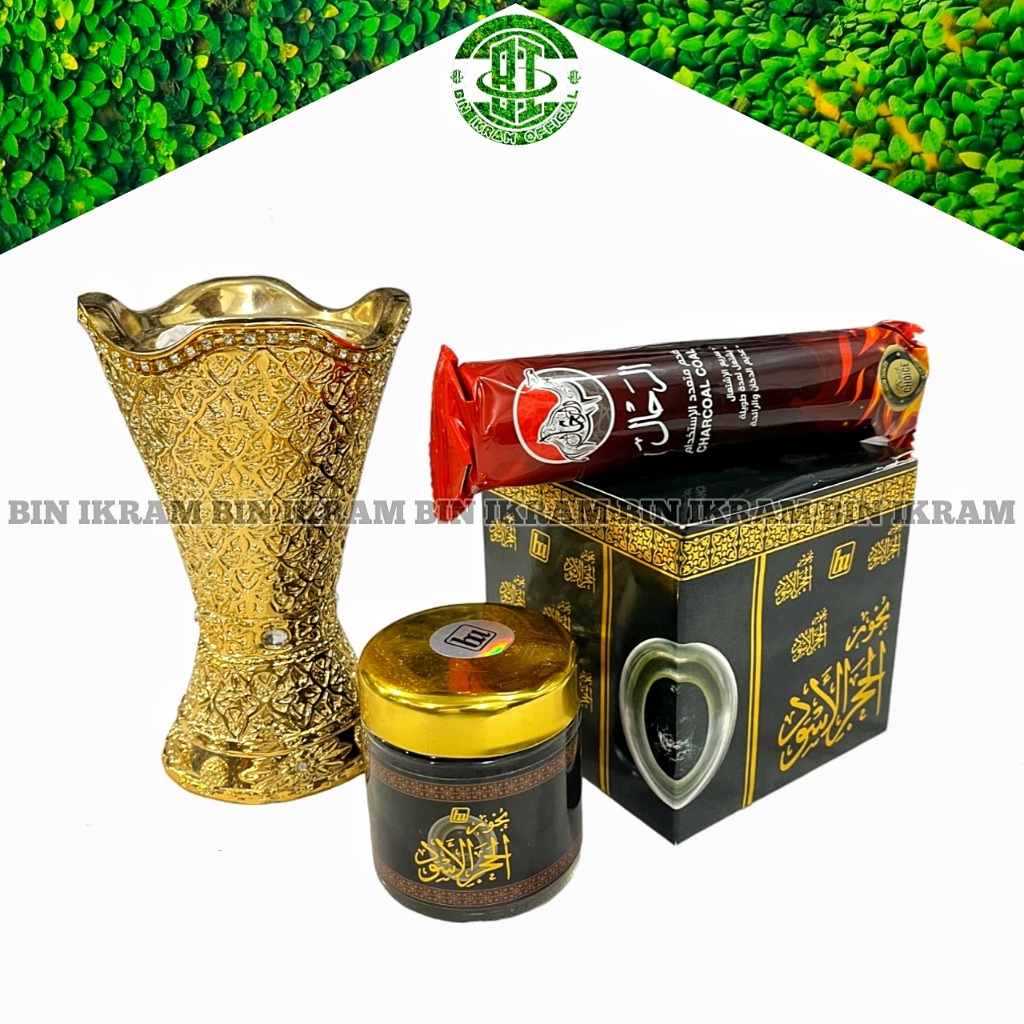 Jual Paket Bukhur Hajar Aswad Tempat Buhur Mabkhara Gold Bakhoor Hajar ...