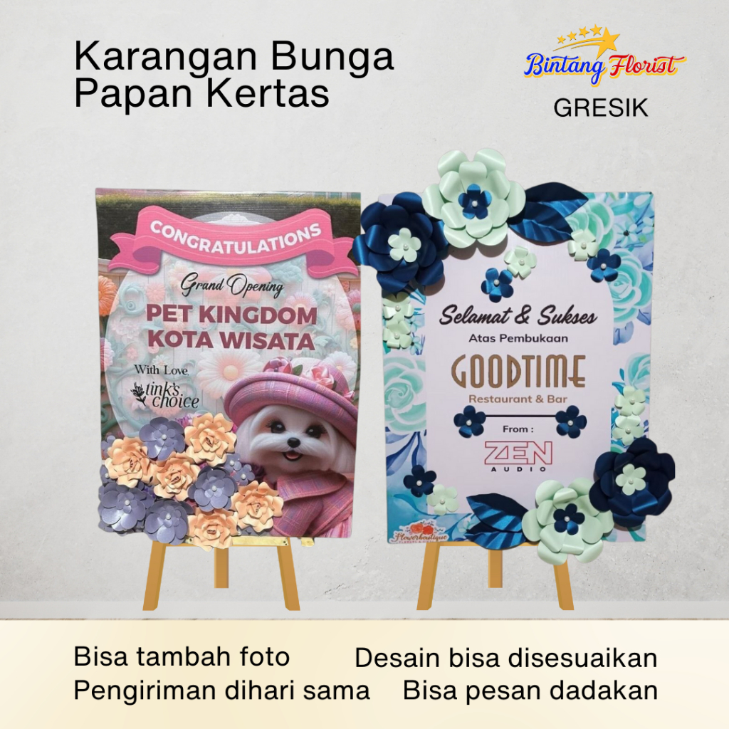 Jual Bintang Florist Gresik Karangan Bunga Papan Cetak Banner Bunga ...