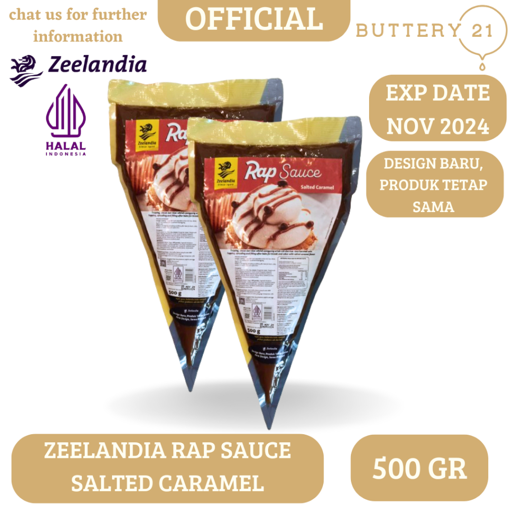 Jual ZEELANDIA RAP SAUCE SALTED CARAMEL 500 GR/SAUCE SALTED CARAMEL 500 ...