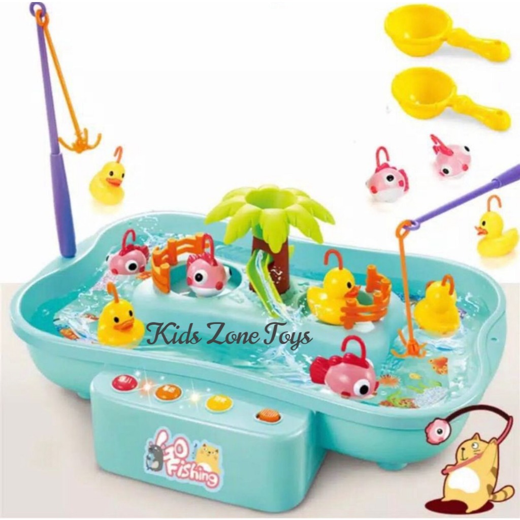 Jual KZT Mainan Anak Pancingan Memancing Set Kolam Pancingan Ikan Bebek ...
