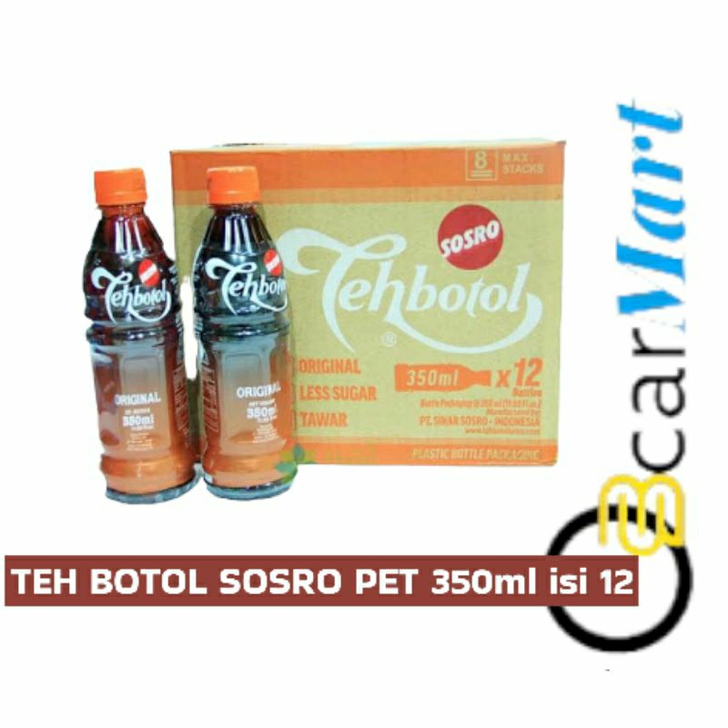 Jual ( Orins ) Teh BOTOL SOSRO 350ml 1 Dus Teh Botol Plastik PET Rasa Original Jasmine Tea ...