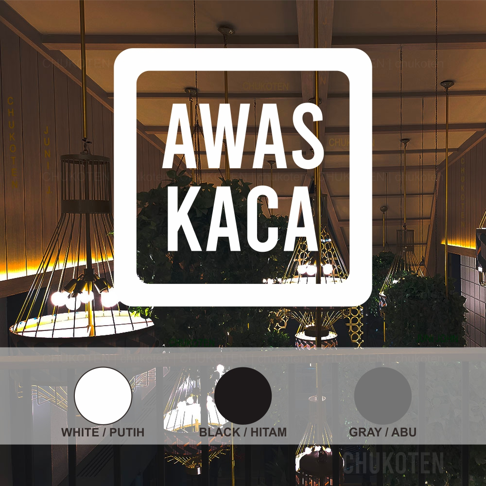 Jual Cutting Sticker Awas Kaca Kotak Cafe Dinding Stiker Kaca Pintu ...