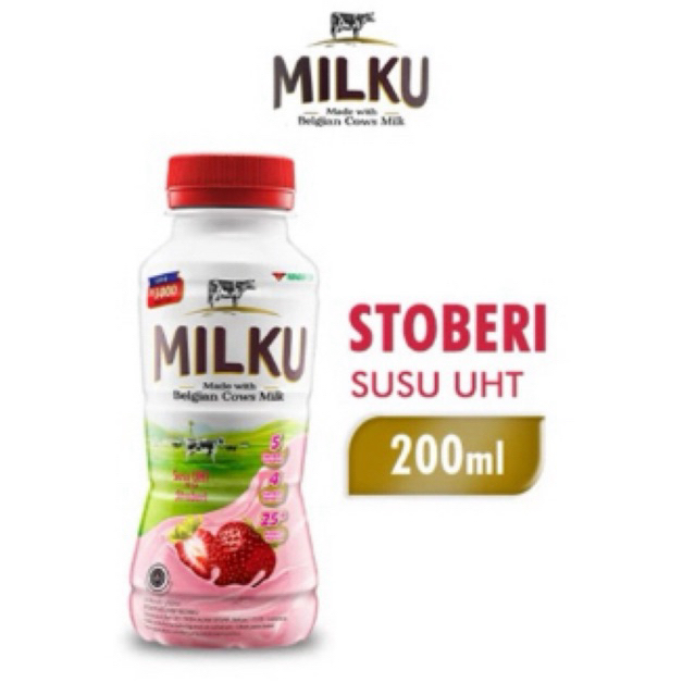 Jual Susu Milku Strawbery - 200 Ml | Shopee Indonesia