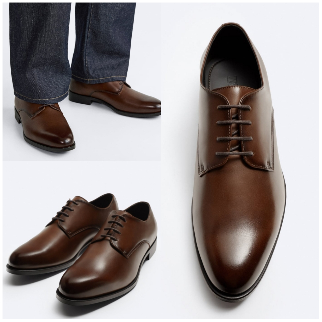 Jual Sepatu Pria Zara Classic Formal Shoes Man Shoes Original Brown ...