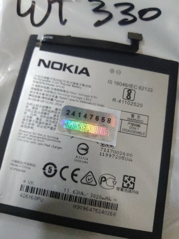 Jual Nokia WT330 Original 100 Genuine Battery Batre Baterai Nokia 4.2 | Shopee Indonesia